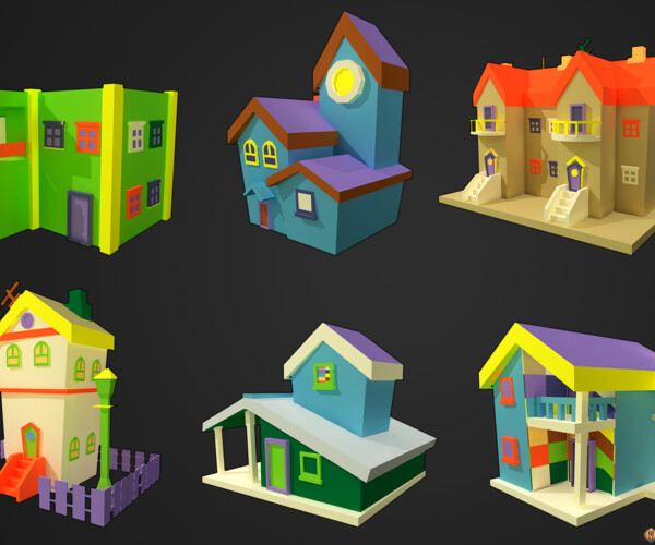 ArtStation - Simple Houses | Game Assets