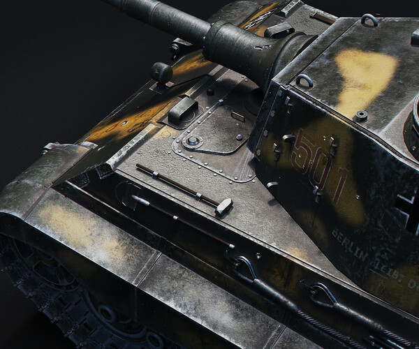 ArtStation - Tank Green Khaki Tiger 2 - King Tiger Koenig Tiger | Game ...