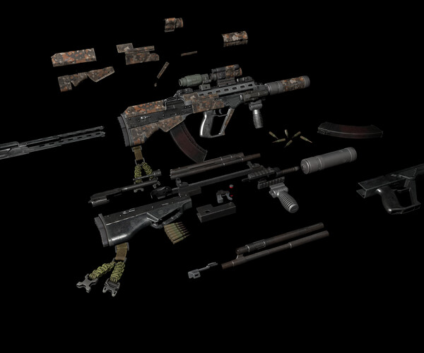 ArtStation - VULCAN-MALYUK_assault rifle | Game Assets