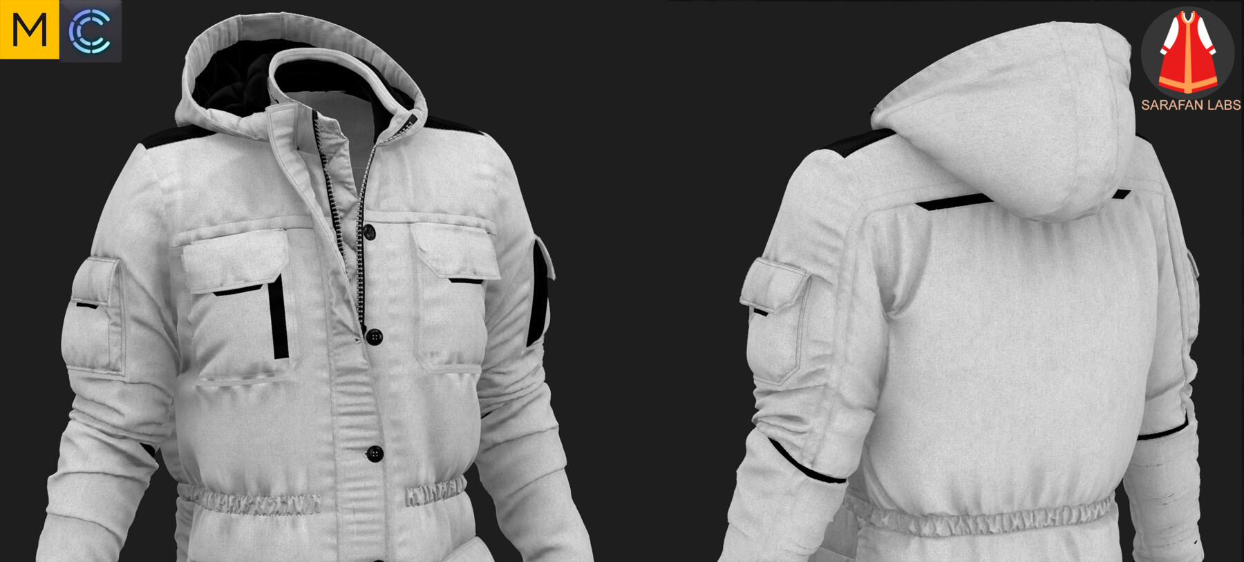 ArtStation - Men`s Down Jacket | Game Assets