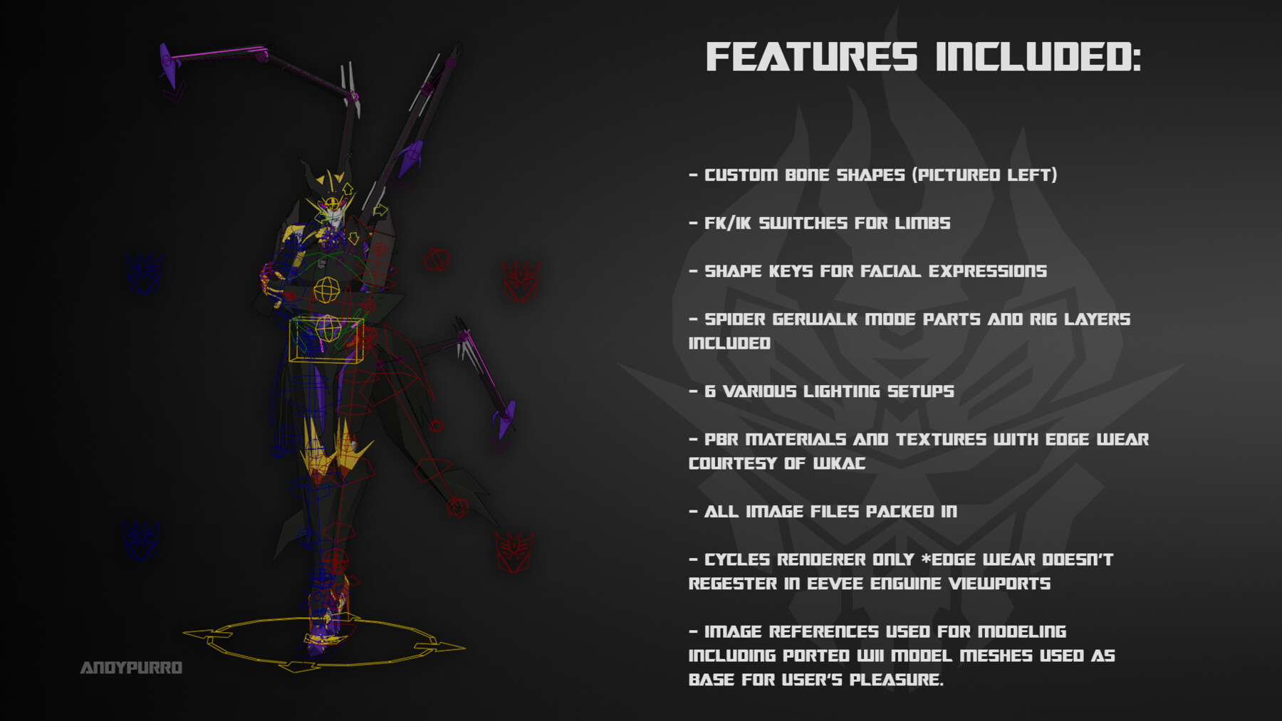 ArtStation - Airachnid Transformers Prime Character Rig | Game Assets