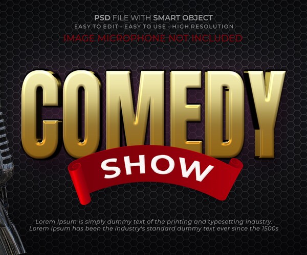 ArtStation - Comedy show PSD fully editable text effect. Layer style ...