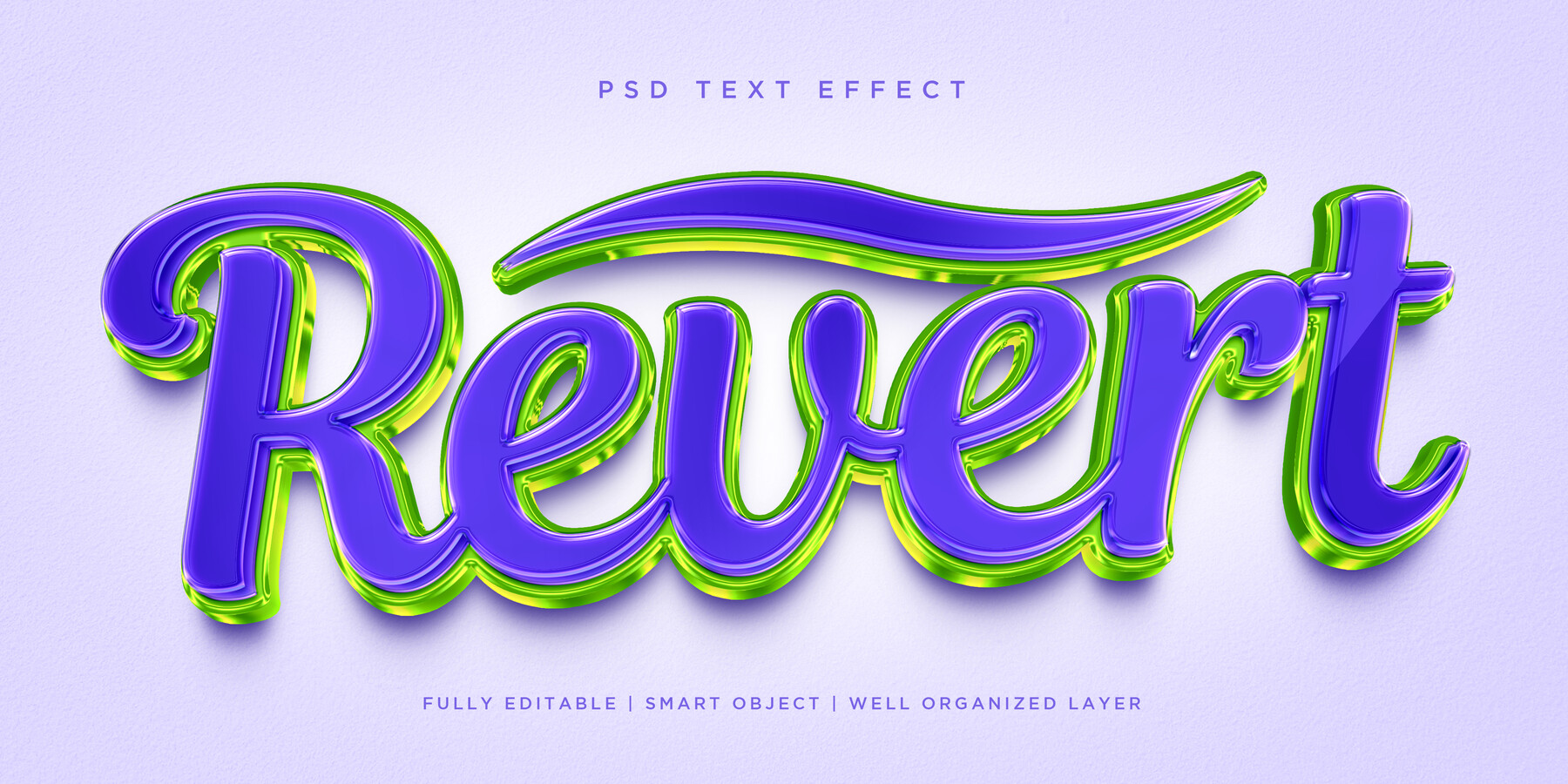 ArtStation - 3D Revert PSD fully editable text effect. Layer style PSD ...