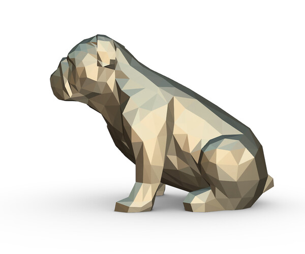 ArtStation - English bulldog figure 1 | Resources