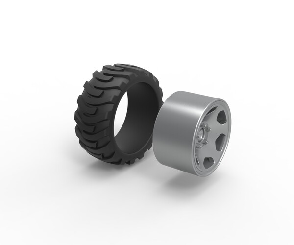 ArtStation - 3D printable Diecast Demolition derby rear wheel Scale 1: ...