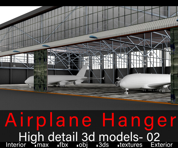 ArtStation - Airplane Hanger+ Airlplanes- Vol 02- High detail 3d models ...