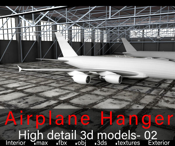 ArtStation - Airplane Hanger+ Airlplanes- Vol 02- High detail 3d models ...