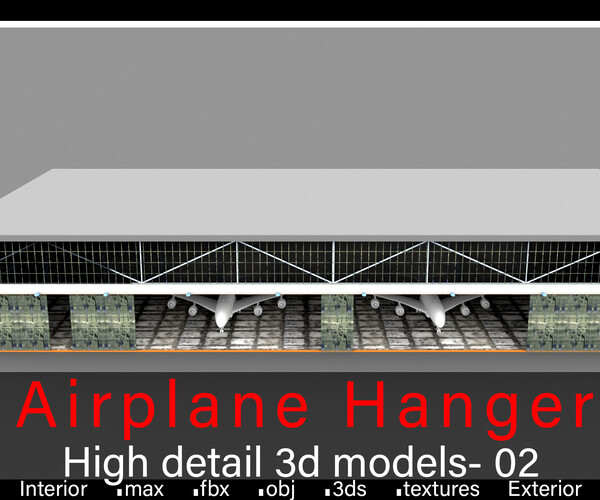 ArtStation - Airplane Hanger+ Airlplanes- Vol 02- High detail 3d models ...