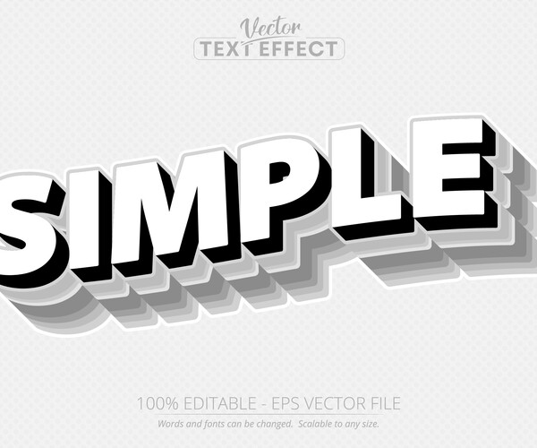 ArtStation - Simple text effect, editable minimalistic text style ...