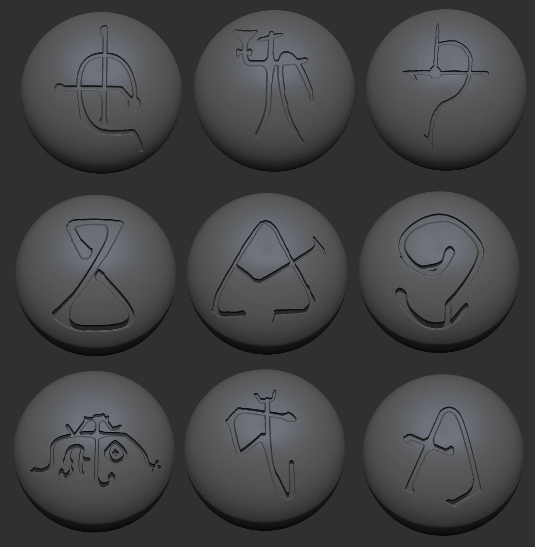 ArtStation - Arcane Symbol Creation Kit 40 alphas | Brushes