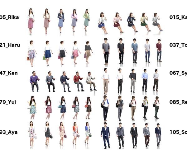 ArtStation - Posed 3D-people 10-SET -005 | Resources