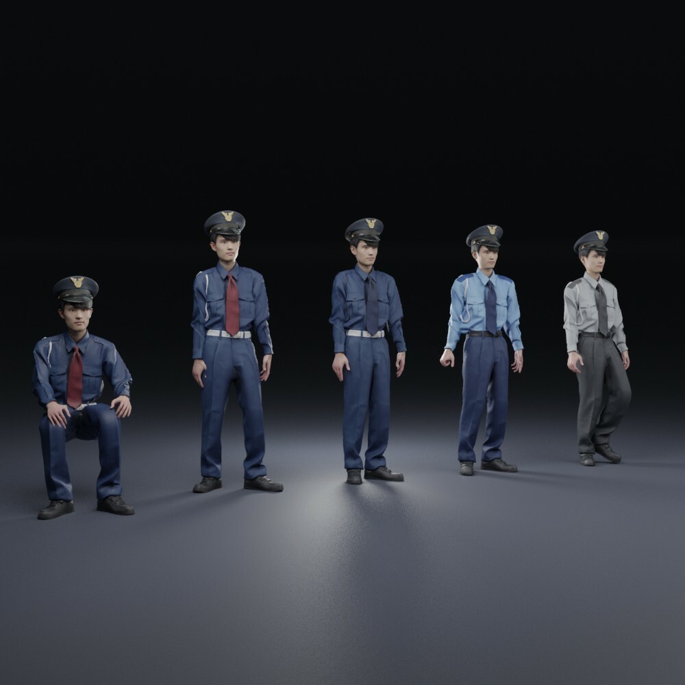 ArtStation - Animated 3D-Security guard 155_Toshi_N07 | Resources