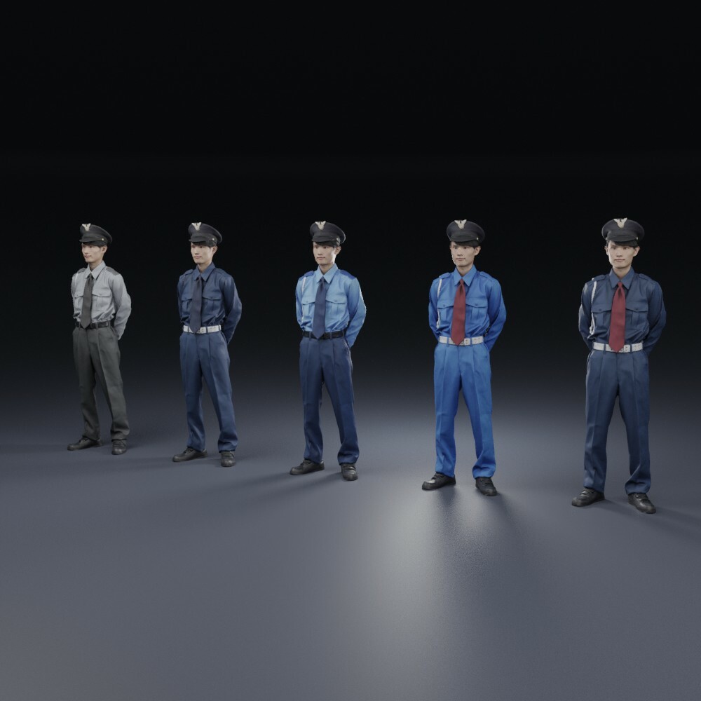 ArtStation - Posed 3D-Security guard 156_Toshi_N09 | Resources