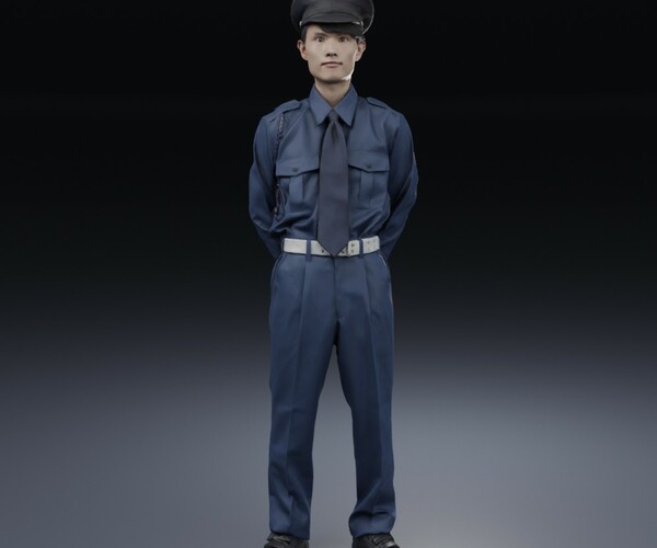 ArtStation - Posed 3D-Security guard 156_Toshi_N09 | Resources