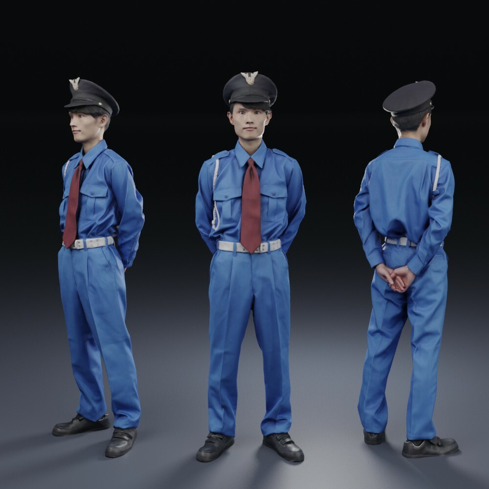 ArtStation - Posed 3D-Security guard 156_Toshi_N09 | Resources