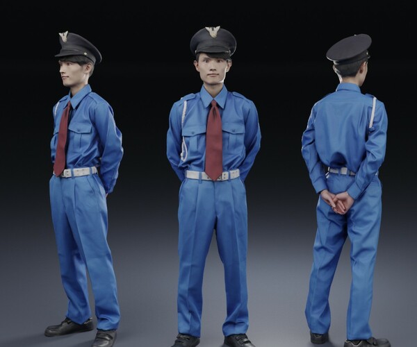 ArtStation - Posed 3D-Security guard 156_Toshi_N09 | Resources