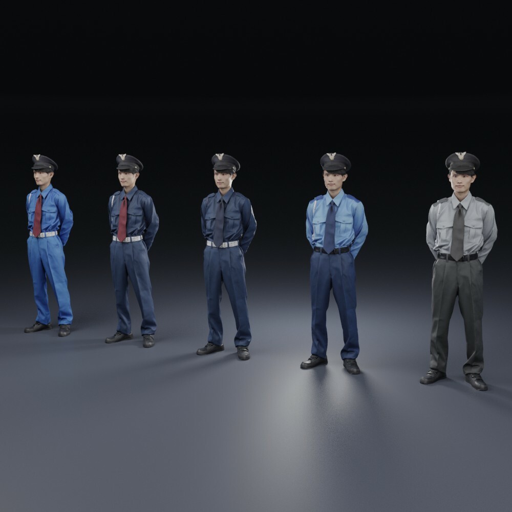 ArtStation - Posed 3D-Security guard 157_Toshi_N10 | Resources