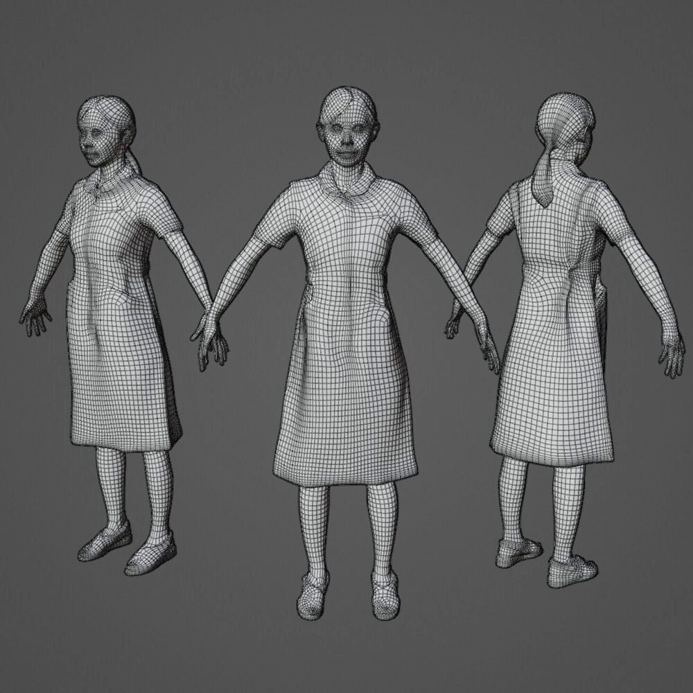 ArtStation - Animated 3D-nurse 164_Mari_A06 | Resources