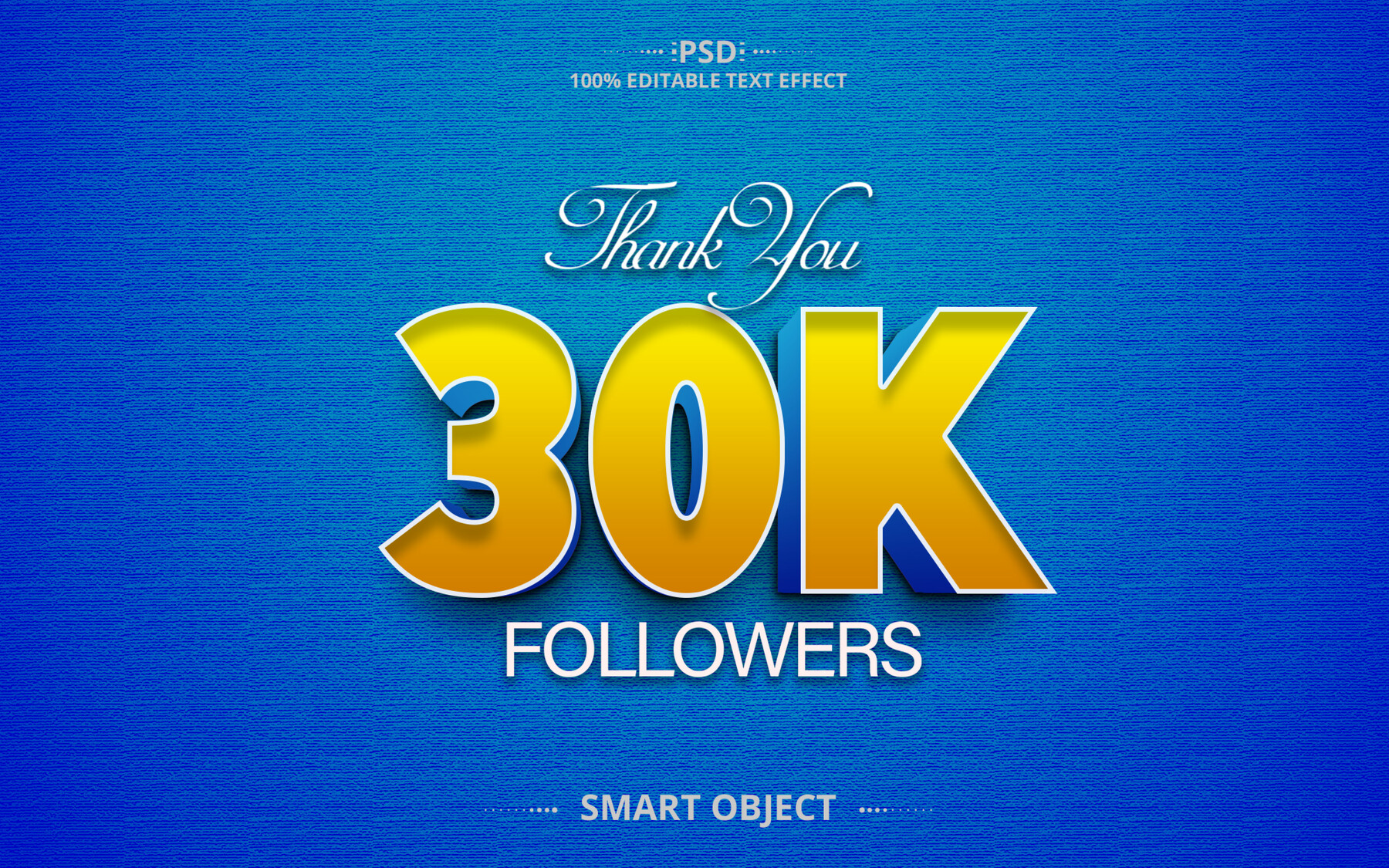 ArtStation - 30K Followers PSD fully editable text effect. Layer style ...