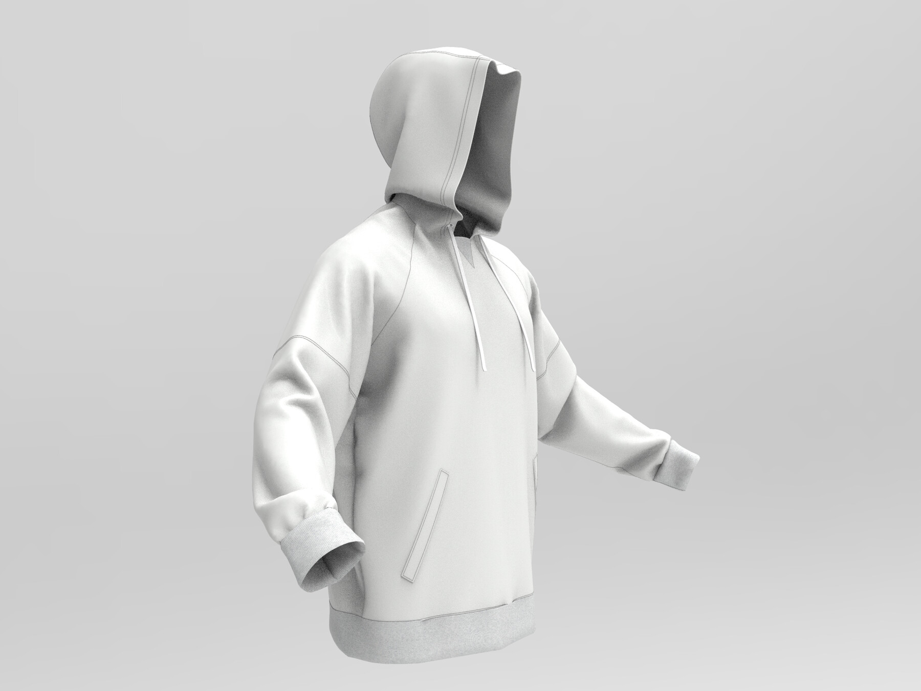 ArtStation - Hoodie mens hood Marvelous Designer obj textures | Resources