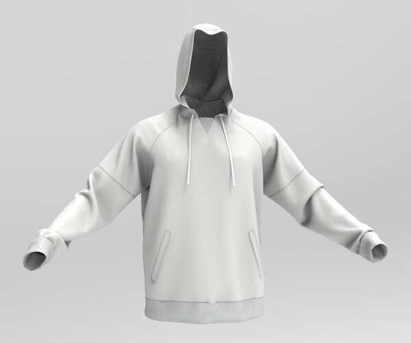ArtStation - Hoodie mens hood Marvelous Designer obj textures | Resources