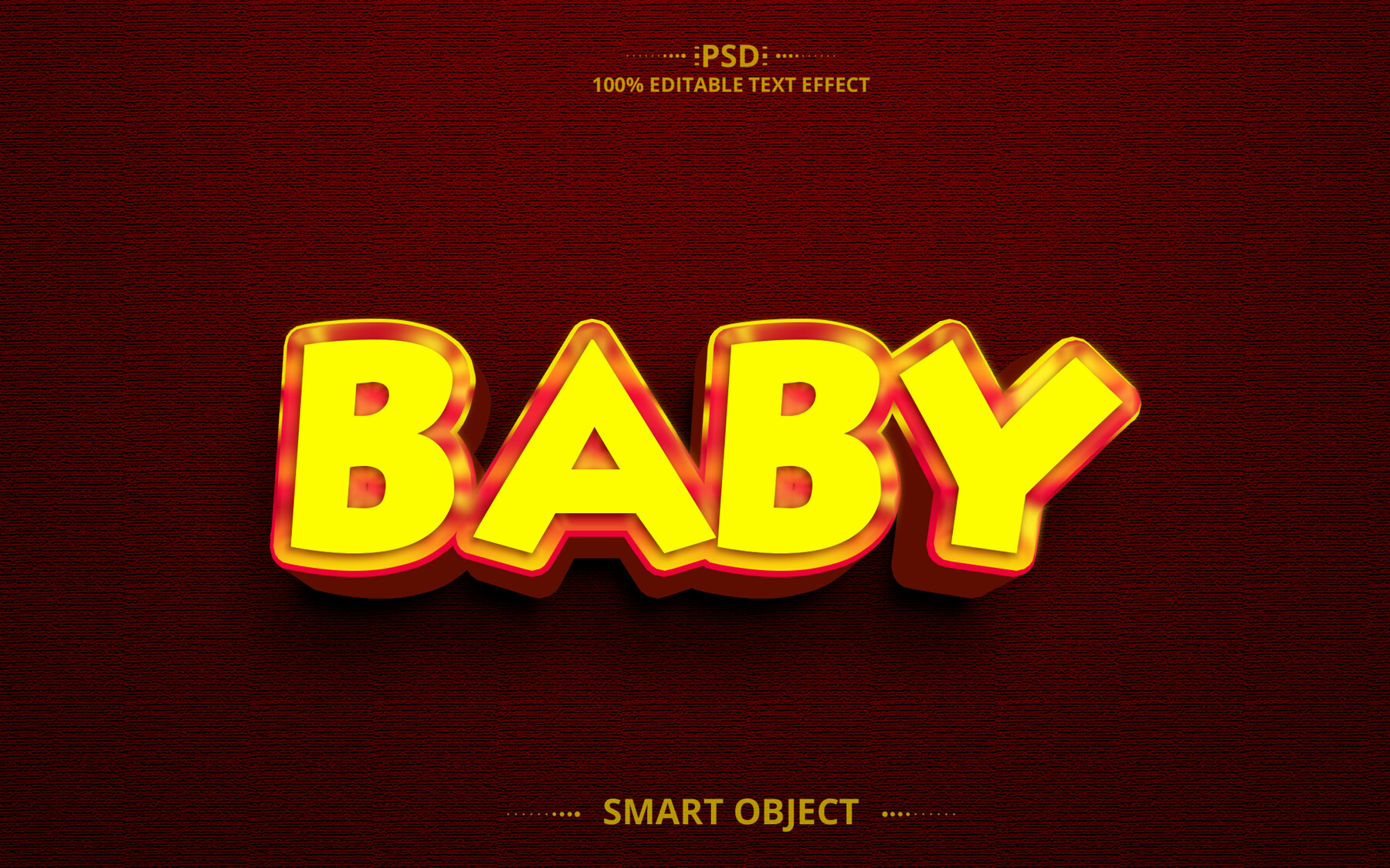 ArtStation - Baby PSD fully editable text effect. Layer style PSD ...