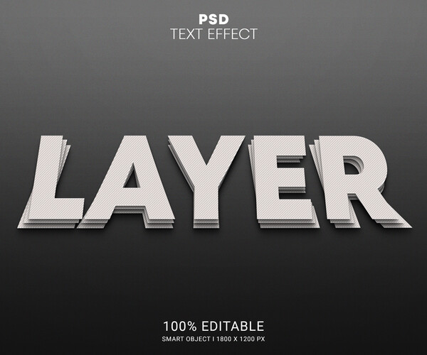 ArtStation - Layer PSD fully editable text effect. Layer style PSD ...