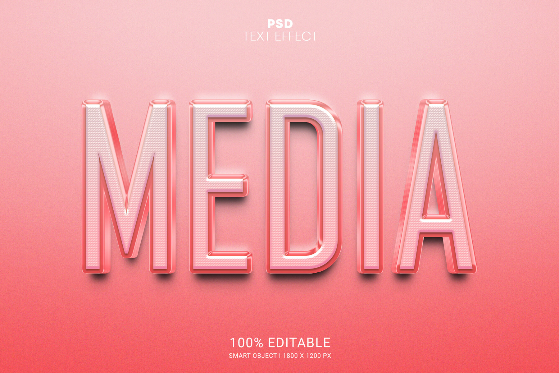 ArtStation - Media PSD fully editable text effect. Layer style PSD ...