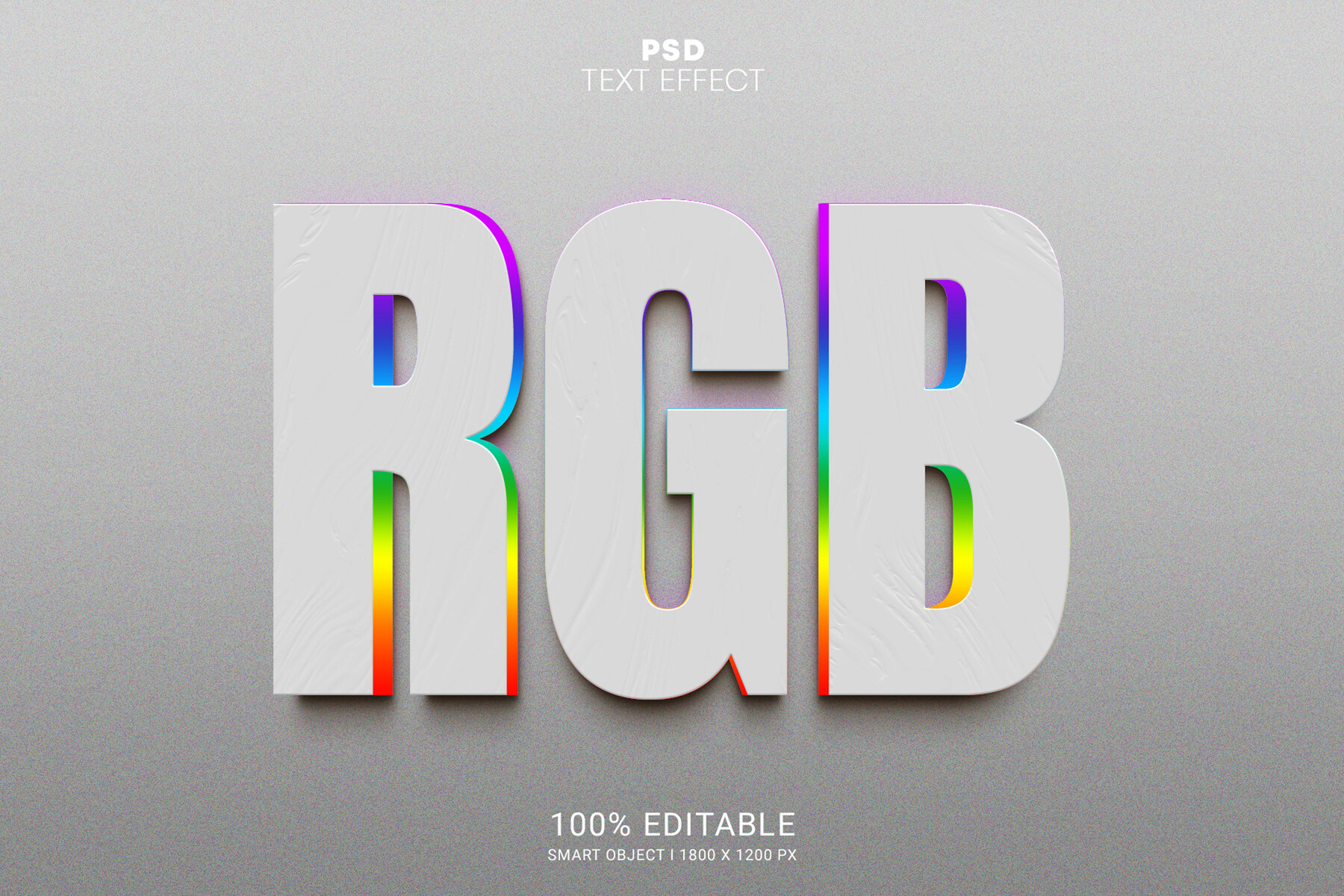 ArtStation - RGB PSD fully editable text effect. Layer style PSD mockup ...