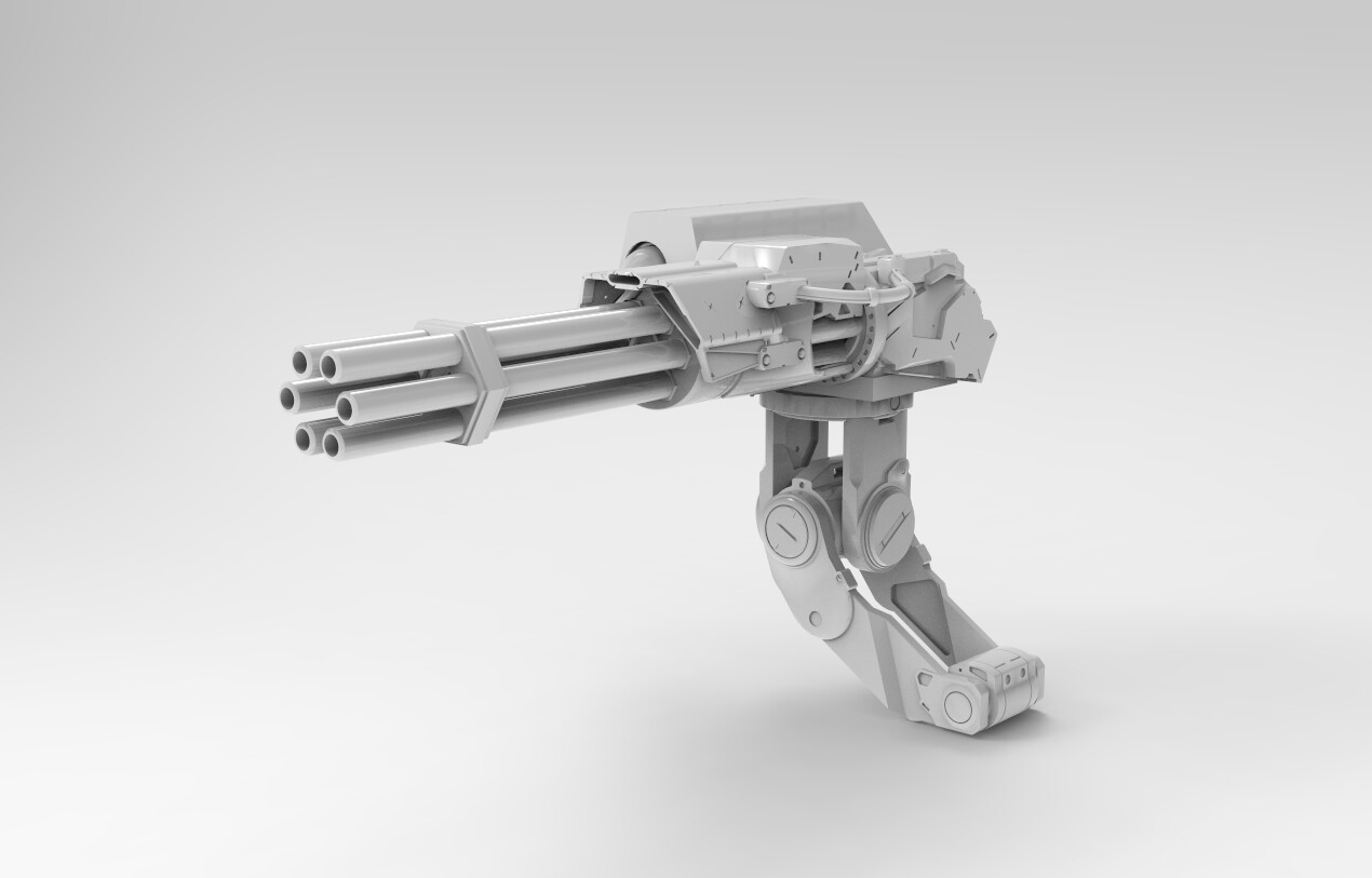ArtStation - SciFi Minigun 3D print model pre-supported | Resources