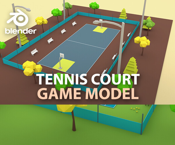 ArtStation - Tennis Court Cartoon | Game Assets
