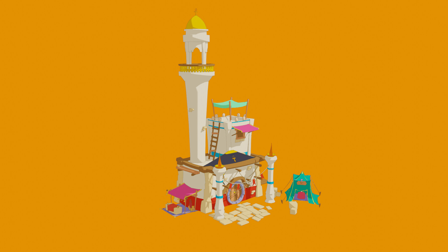 ArtStation - Stylized Egyptian House | Game Assets