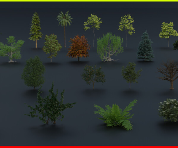 ArtStation - Tree Pack | 3D models | Textured file | Download Now ...