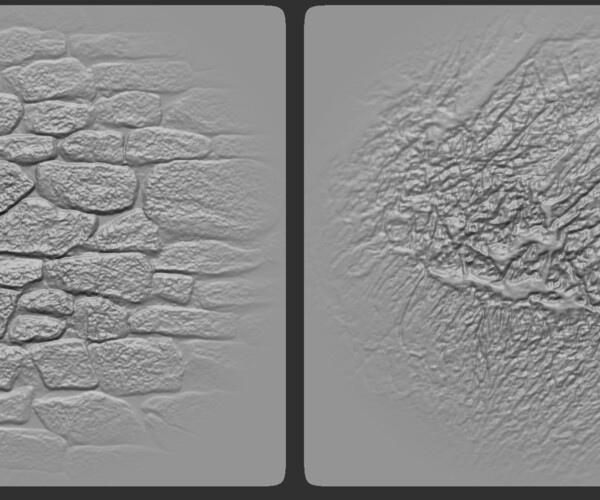 ArtStation - 20 Rock / Stone Alphas | Brushes
