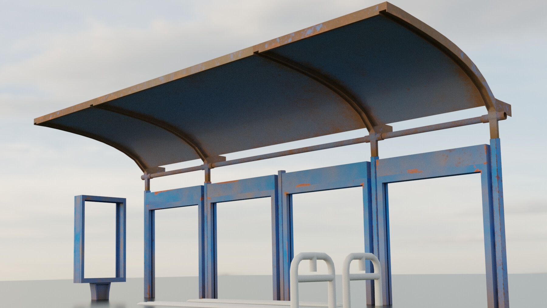 ArtStation - BUS STAND GAME READY 3D MODEL | Game Assets
