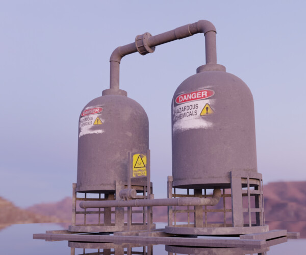 ArtStation - CHEMICAL TANK GAME READY 3D MODEL | Game Assets