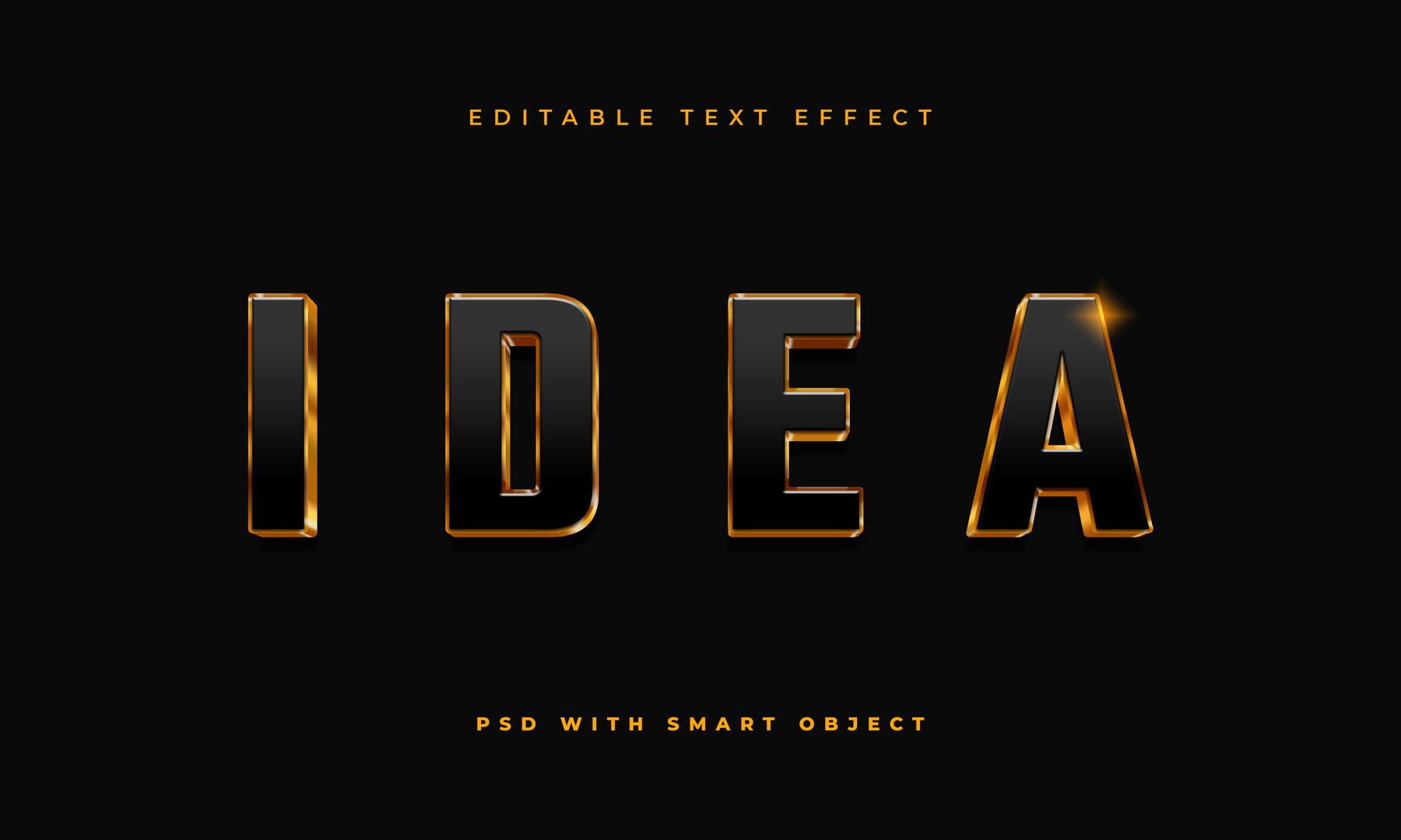 ArtStation - Idea PSD fully editable text effect. Layer style PSD ...