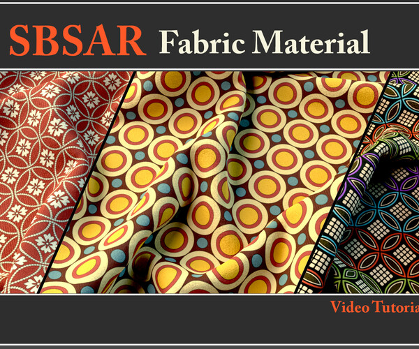ArtStation - 100 SBSAR Files Fabric Materials VOL 04 + Video How To Use ...