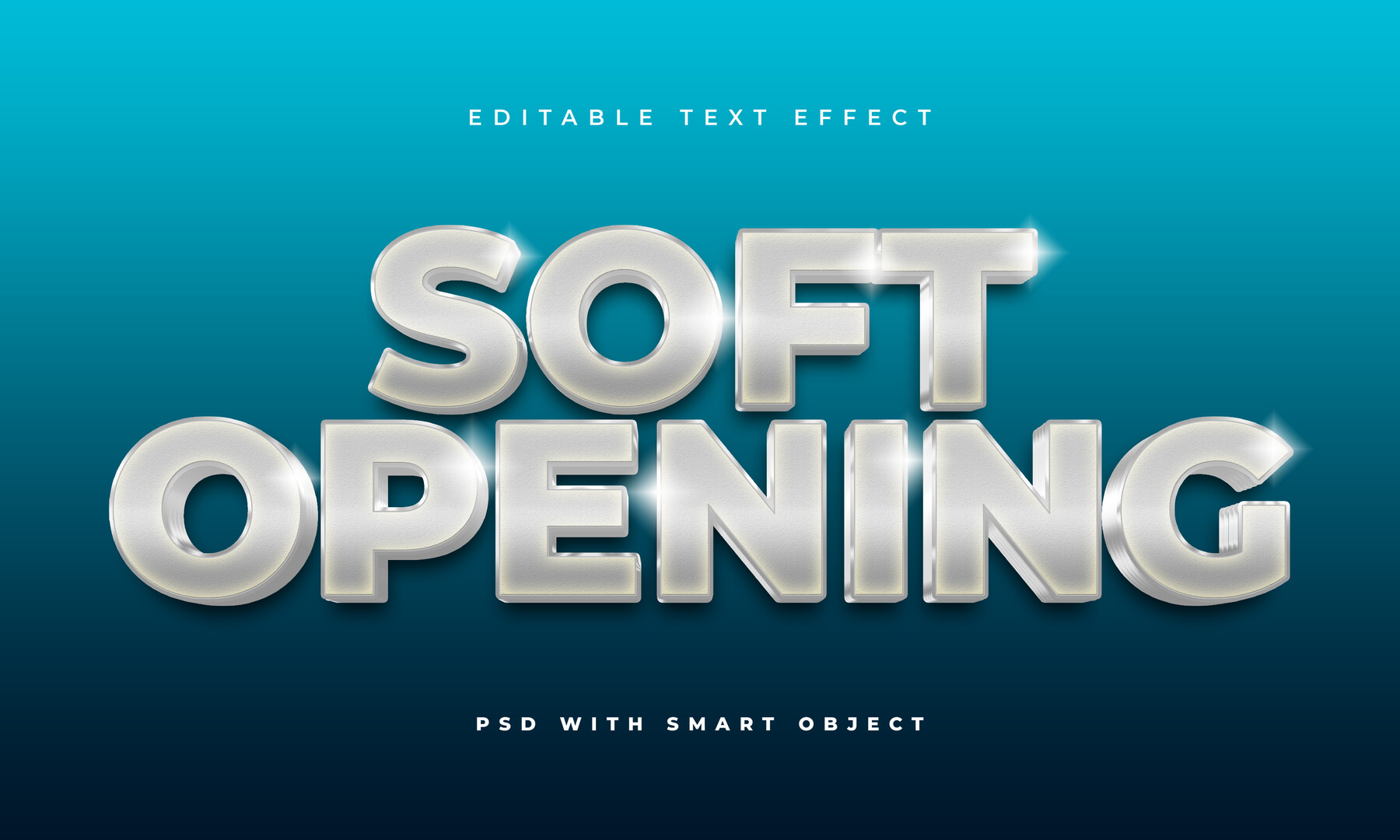 ArtStation - Soft opening PSD fully editable text effect. Layer style ...
