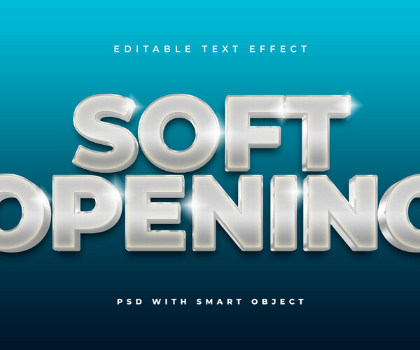 ArtStation - Soft opening PSD fully editable text effect. Layer style ...