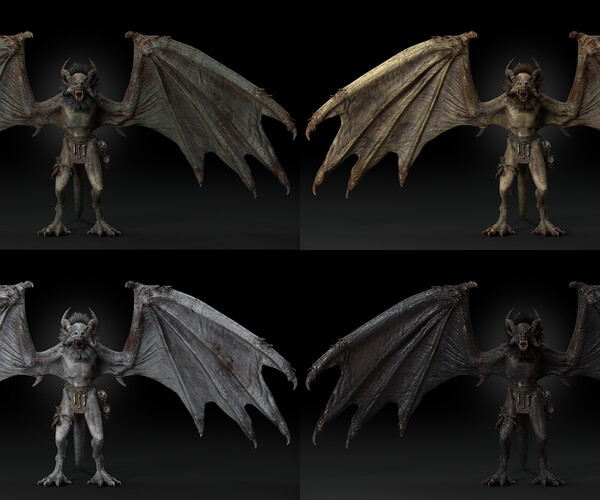 ArtStation - Harpy Vampire Low-poly 3D model | Resources