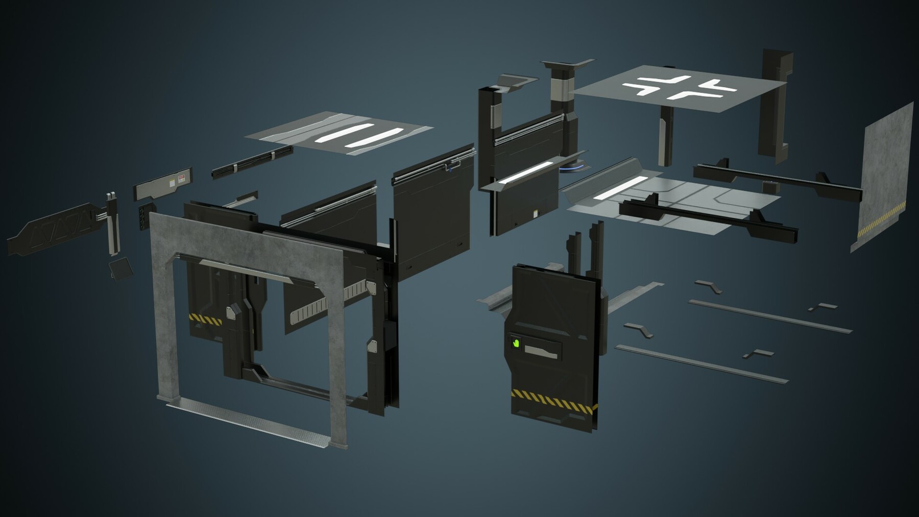 ArtStation - Sci Fi Modular Interior 1A | Game Assets