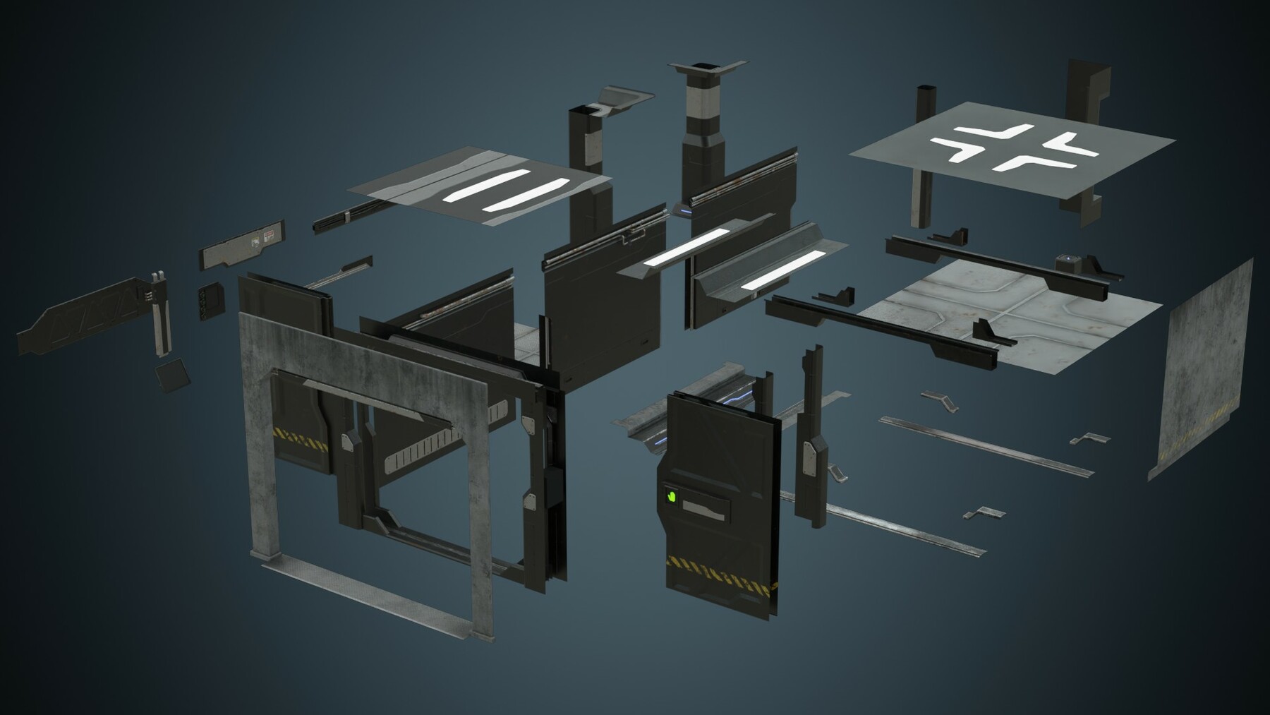 ArtStation - Sci Fi Modular Interior 1B | Game Assets