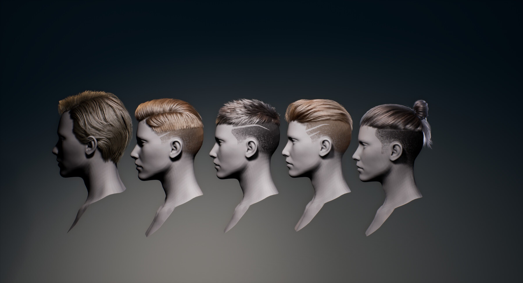 ArtStation - Real-Time Men Hairstyles - Standard Pack | Game Assets