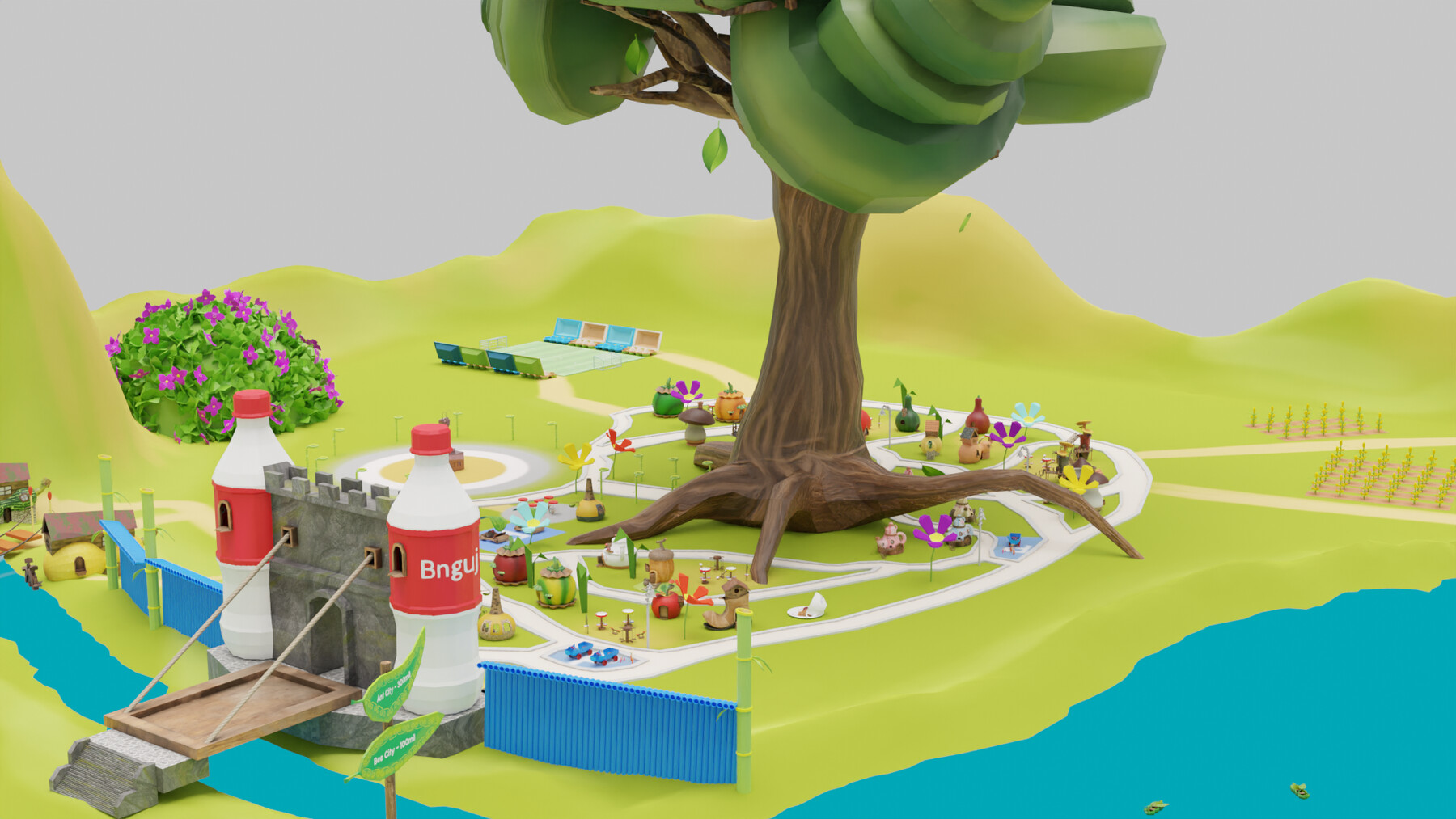 ArtStation - Bugs City Low Poly Toon Town Stylized Cartoon Full Pack ...