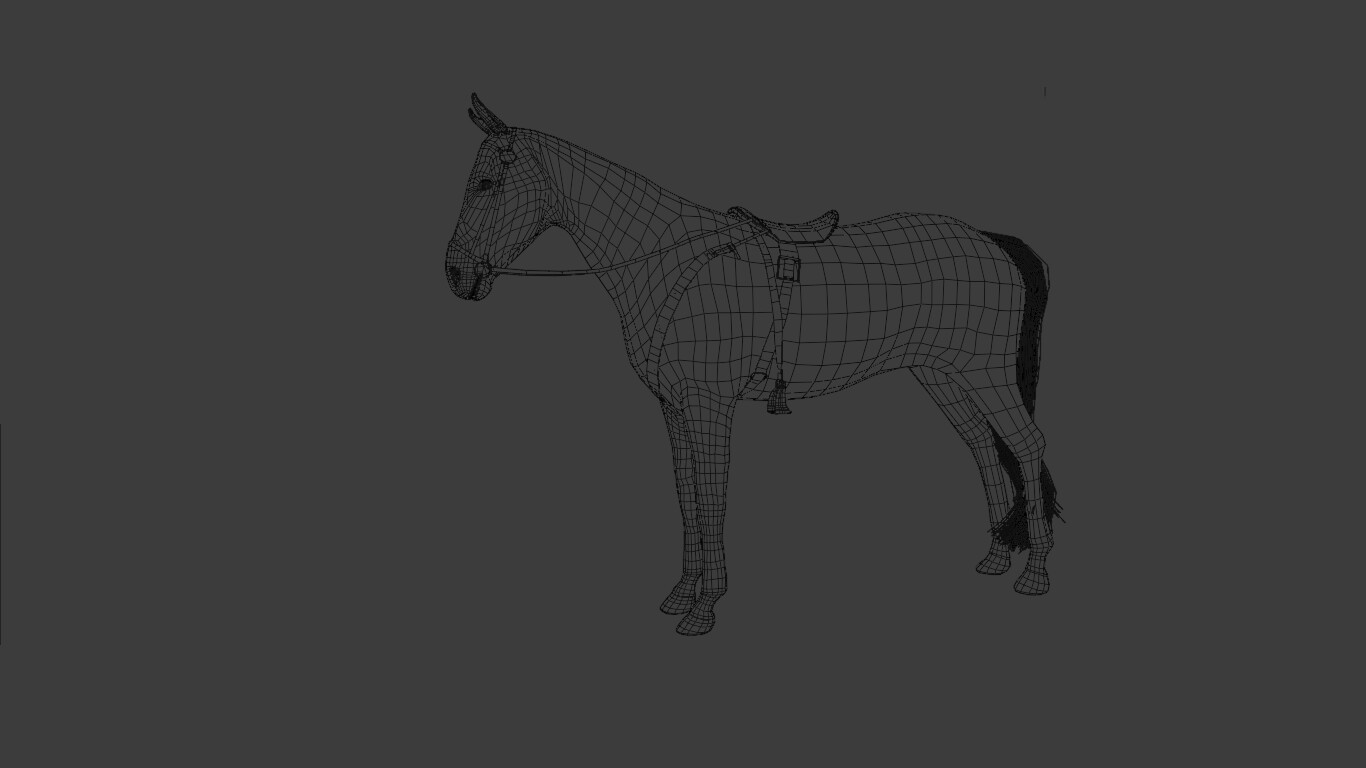 ArtStation - HORSE GAME READY 3D MODEL | Game Assets