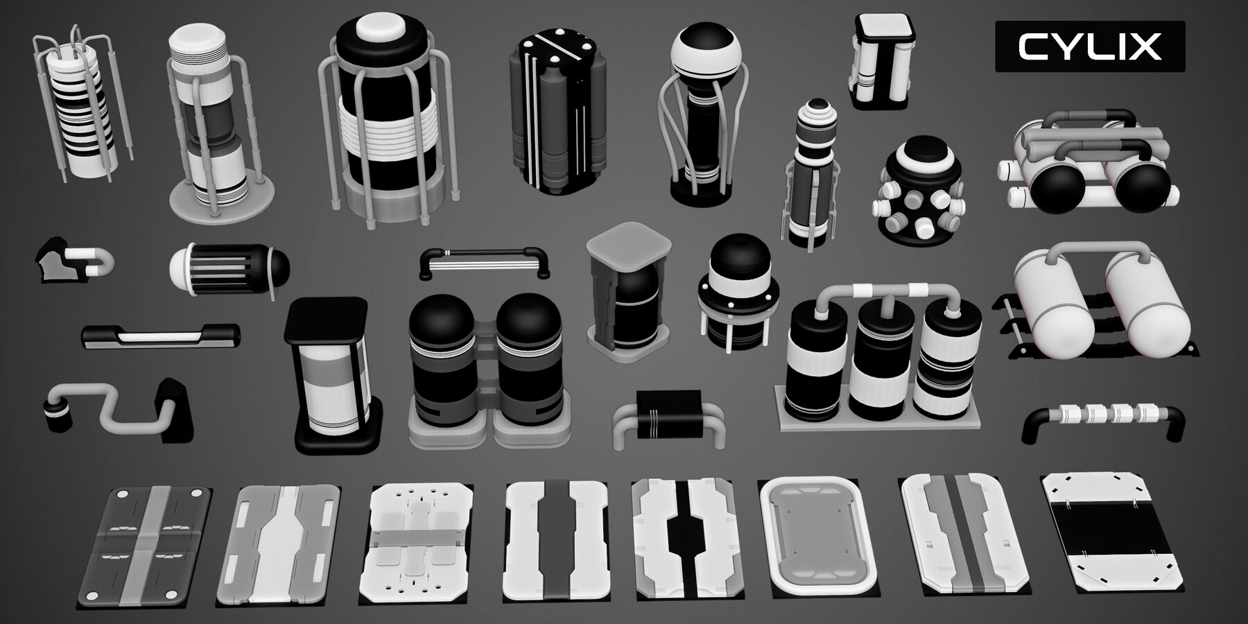 ArtStation - Cylix Dpack | Sci Fi Kitbash | Resources