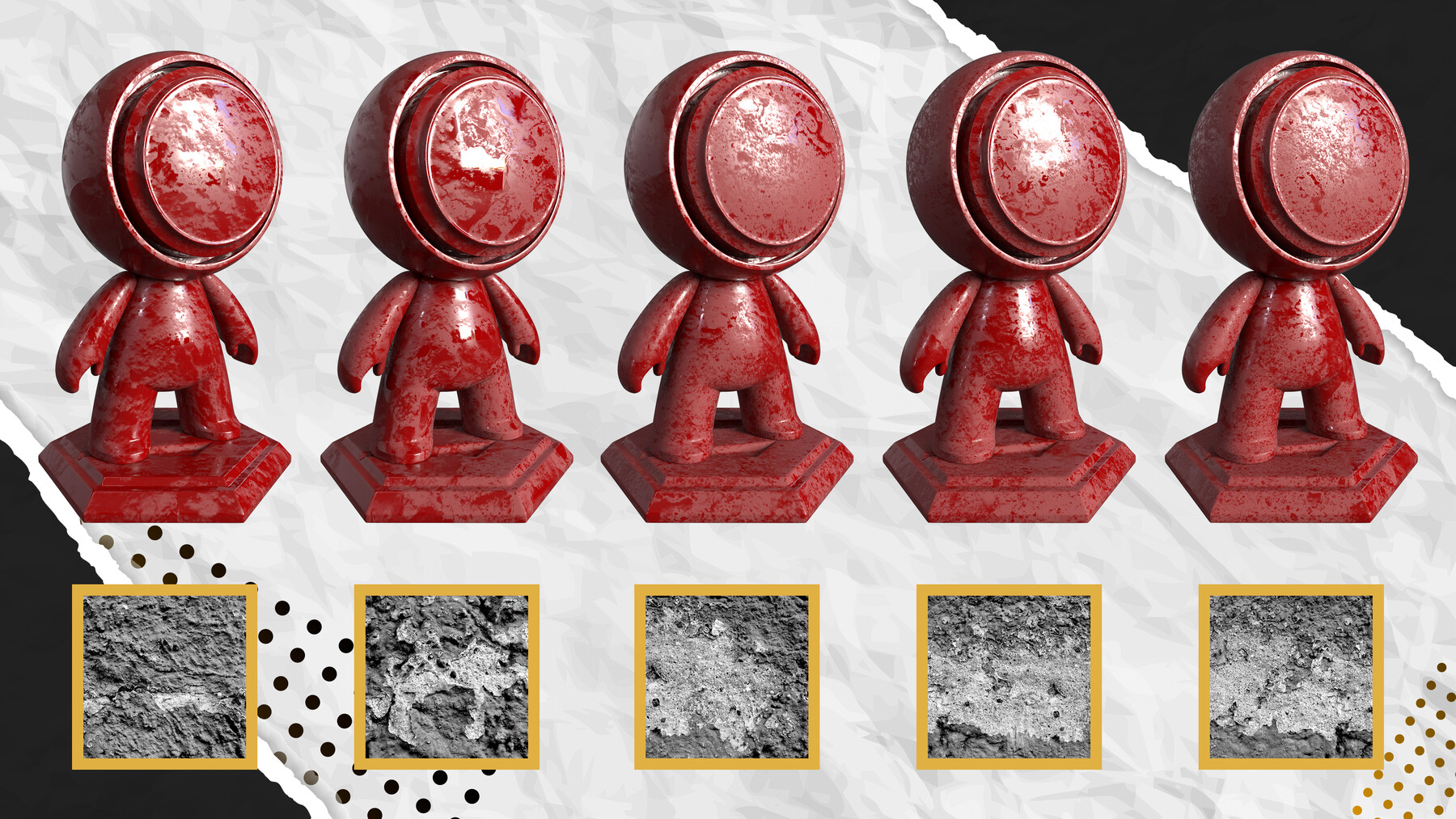 ArtStation - MEGA PACK --- 274 High Quality Roughness Map vol.2 | Brushes