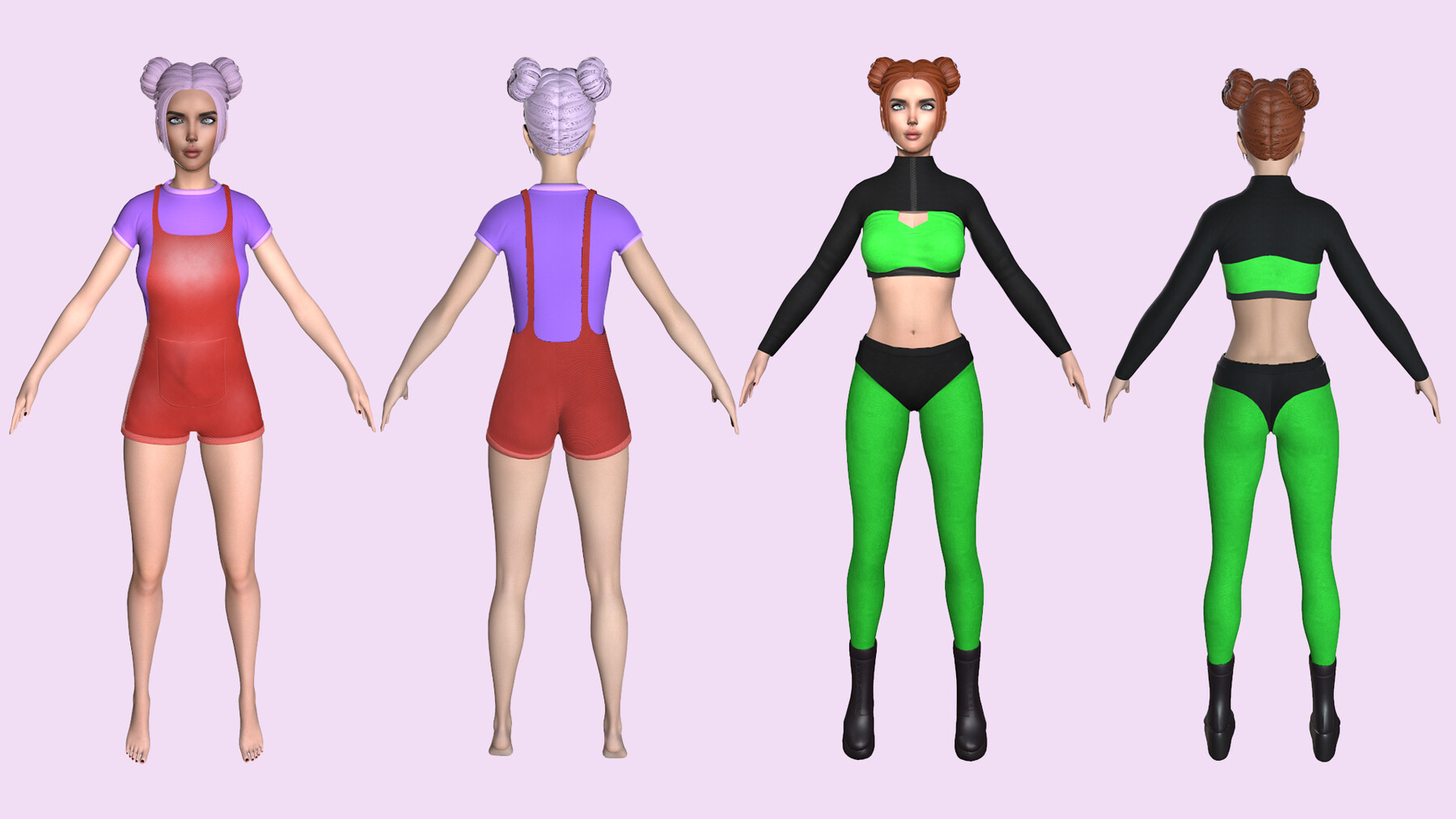 ArtStation - Maya Modular Girl | Game Assets