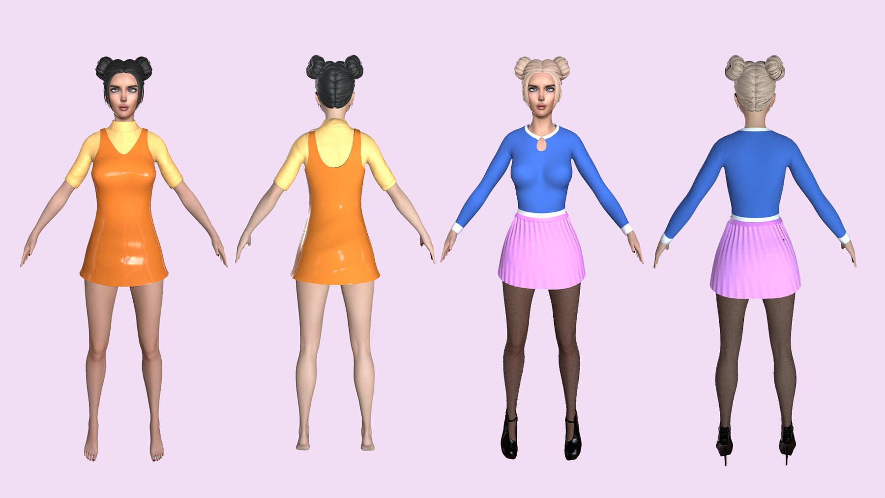 ArtStation - Maya Modular Girl | Game Assets